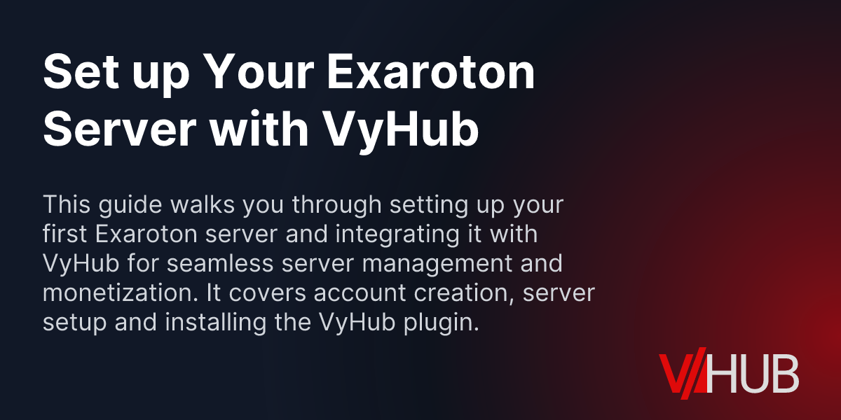 Set up Your Exaroton Server with VyHub - VyHub